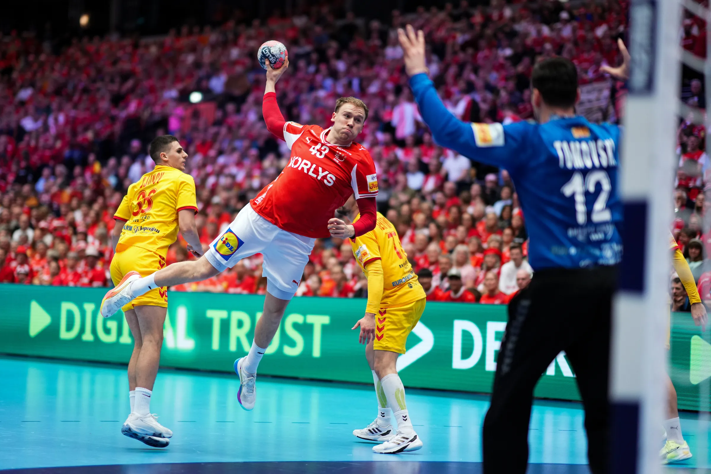 Denmark delight home fans with Men's EHF EURO 2026 win vs Macedonians