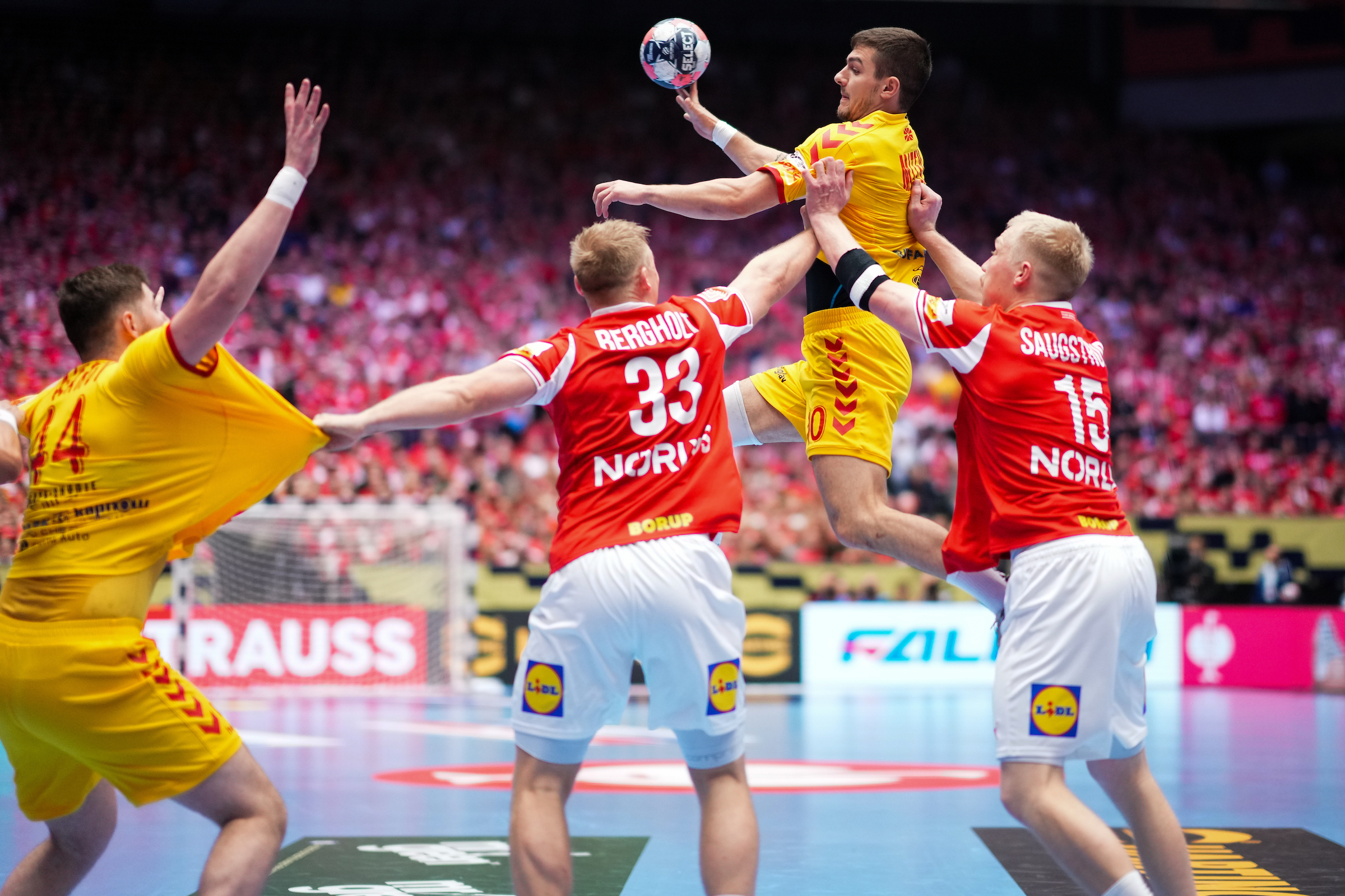 Denmark delight home fans with Men's EHF EURO 2026 win vs Macedonians