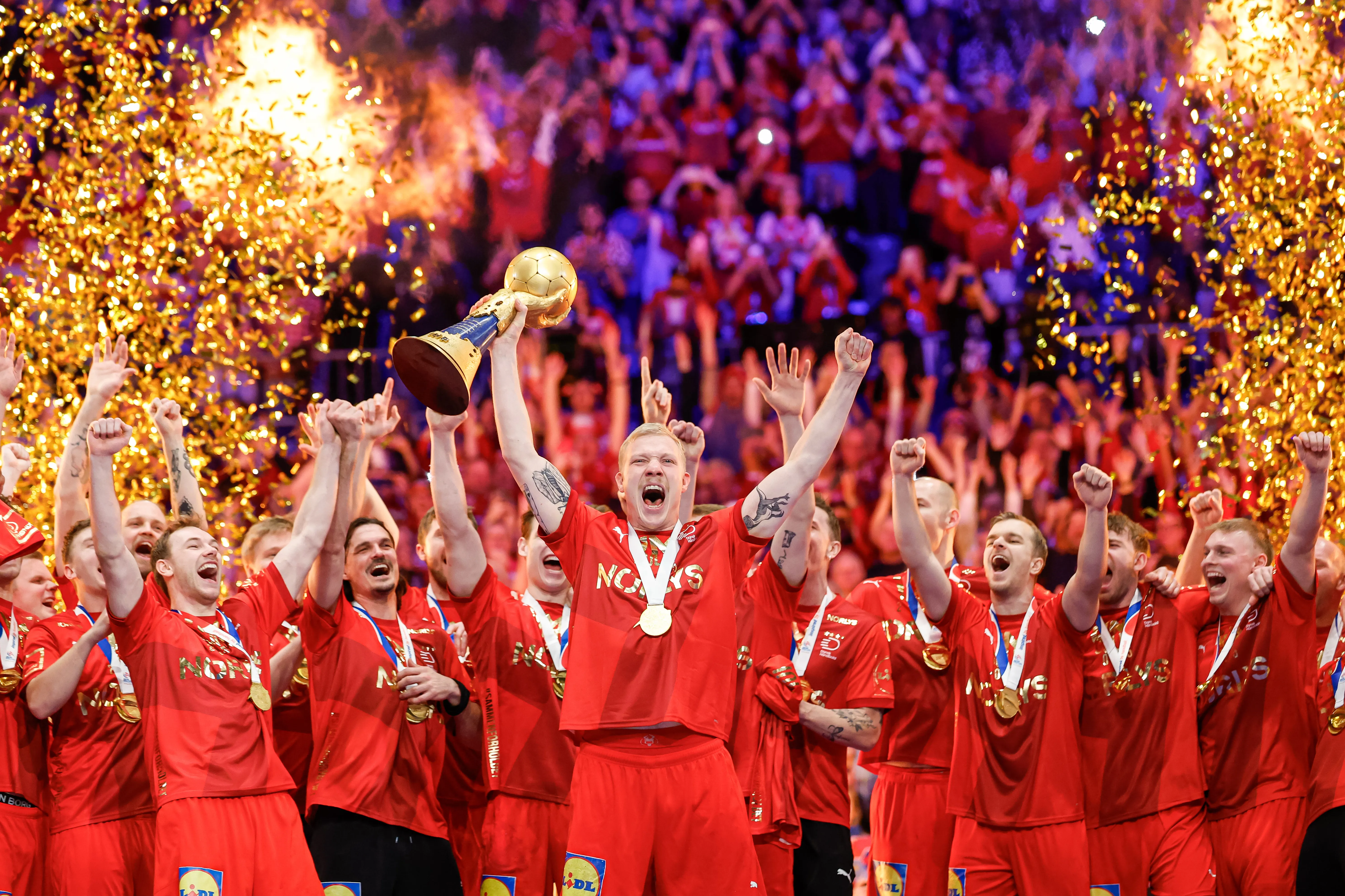 Denmark make history with fourth consecutive world title